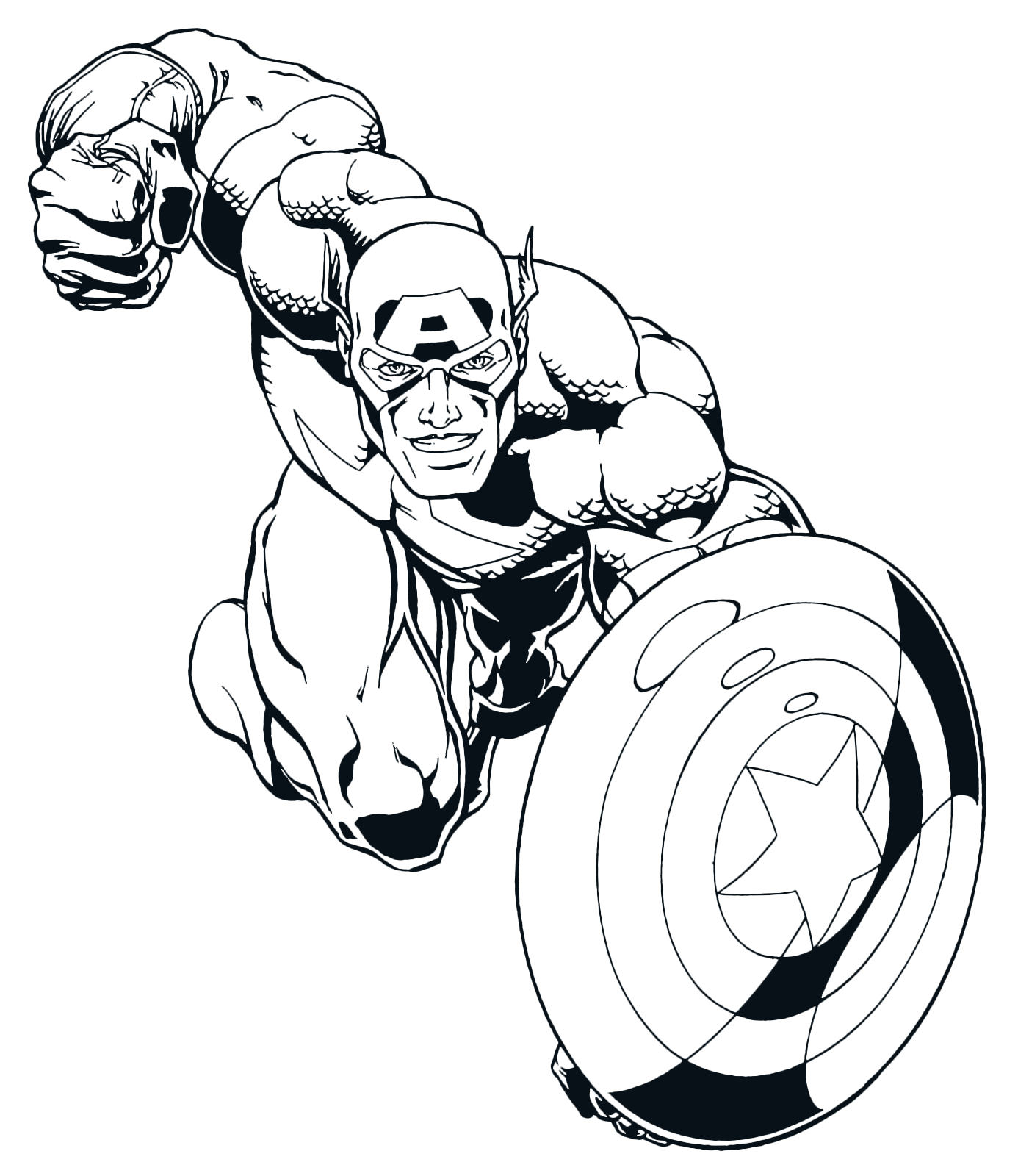 capitan america – Colorear Dibujos