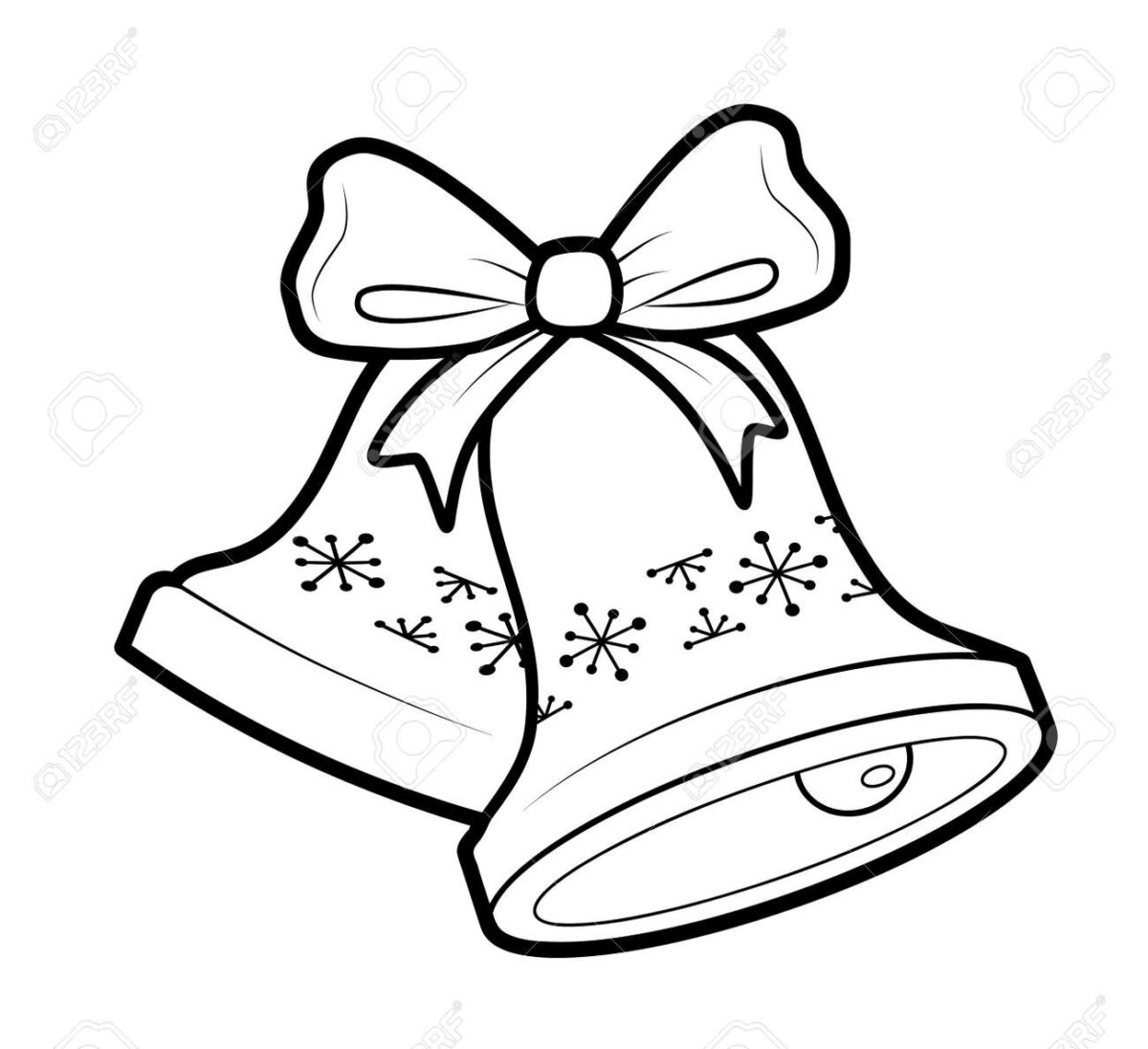 Dibujos para Colorear de Campanas de Navidad 🔔🎀 – Colorear Dibujos